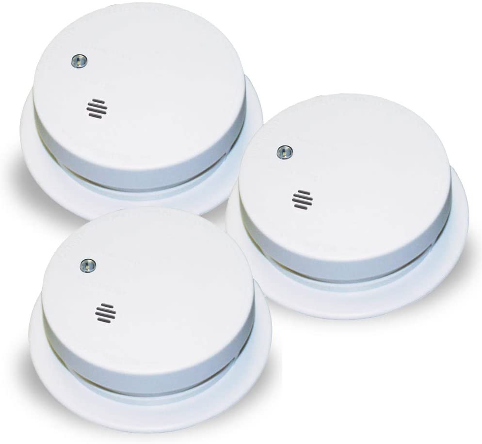 Kidde 0914 Battery-Operated Ionization Sensor Compact Smoke Alarm, 3 ...